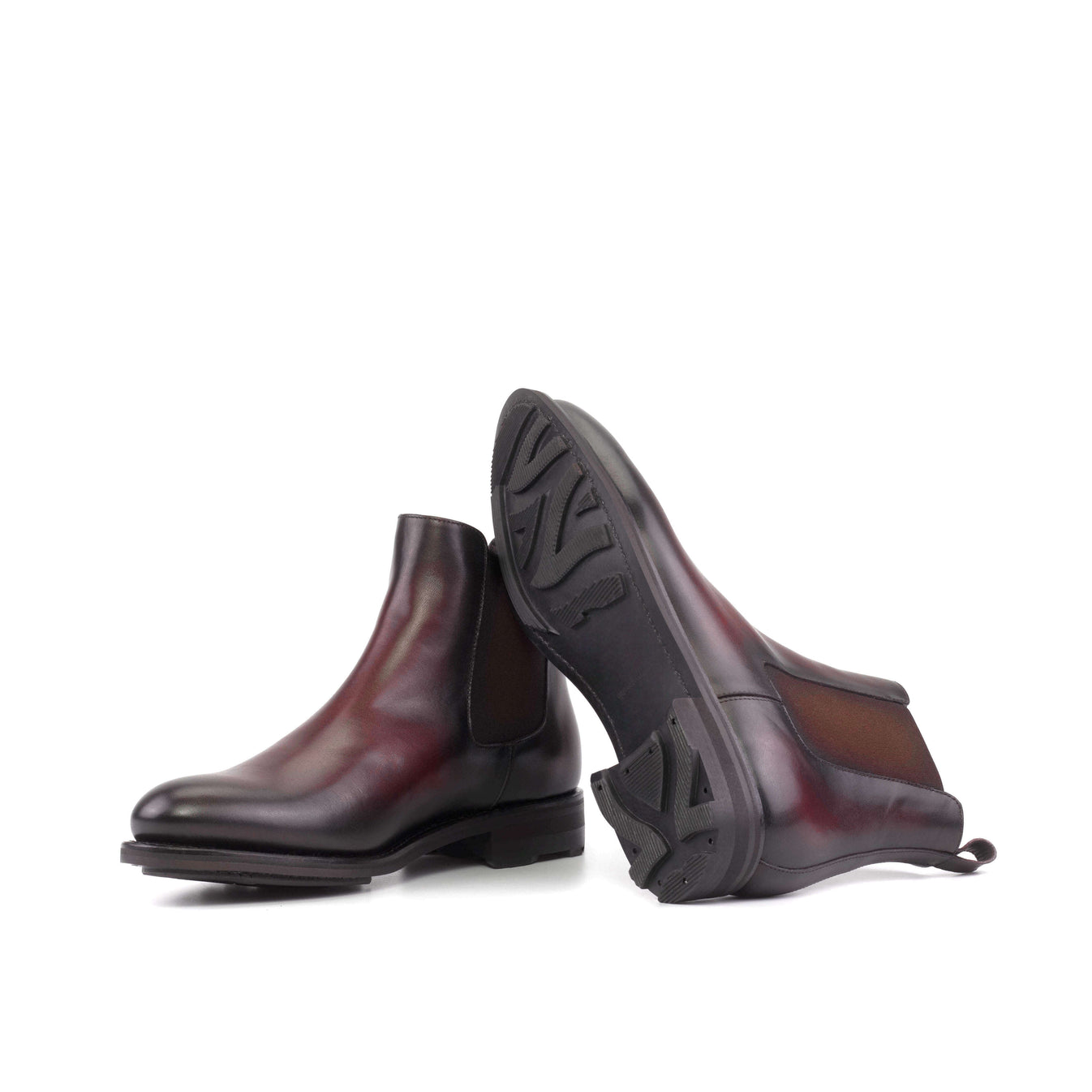 Bespoke Burgundy Box Calf Chelsea Boots | Men's Made-to-Order Dress ...