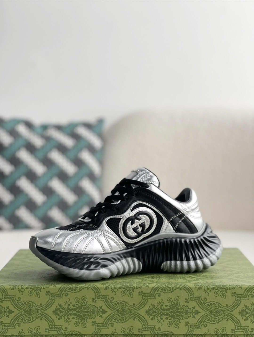 Gucci Ripple Trainer Gray Black – Hollo Shoe