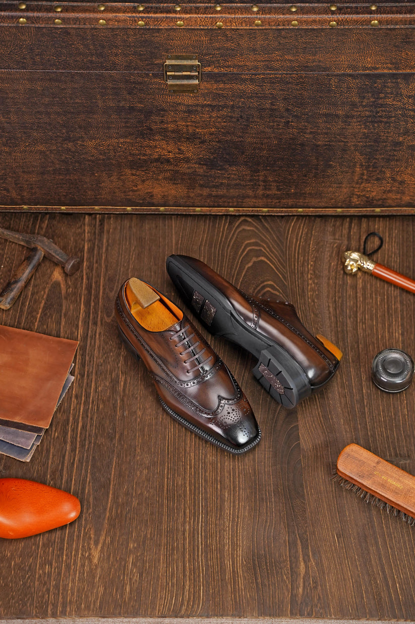 The Artisan Dark Brown Wingtip Oxford – Hollo Shoe
