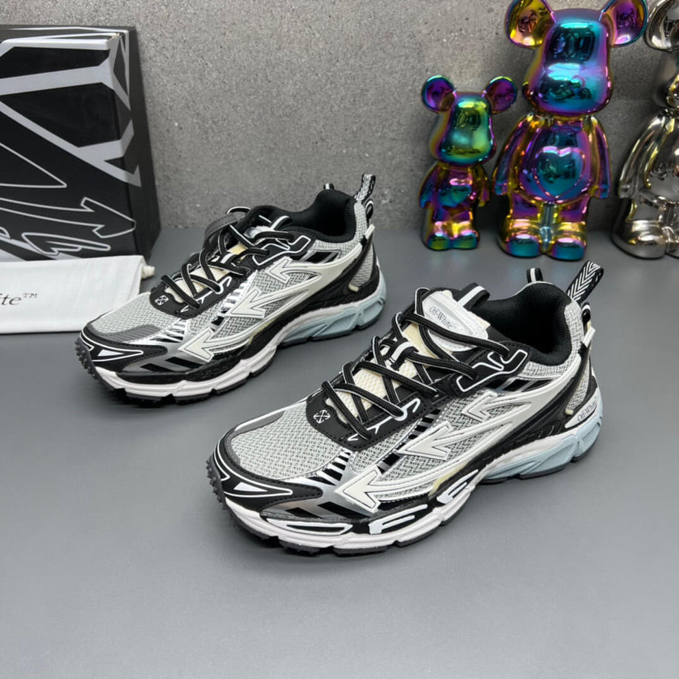 Off-White Silver Black Be Right Back Sneakers – Hollo Shoe