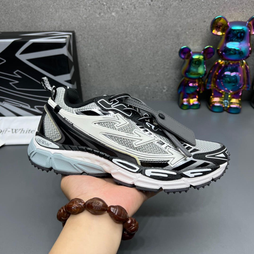 Off-White Silver Black Be Right Back Sneakers – Hollo Shoe