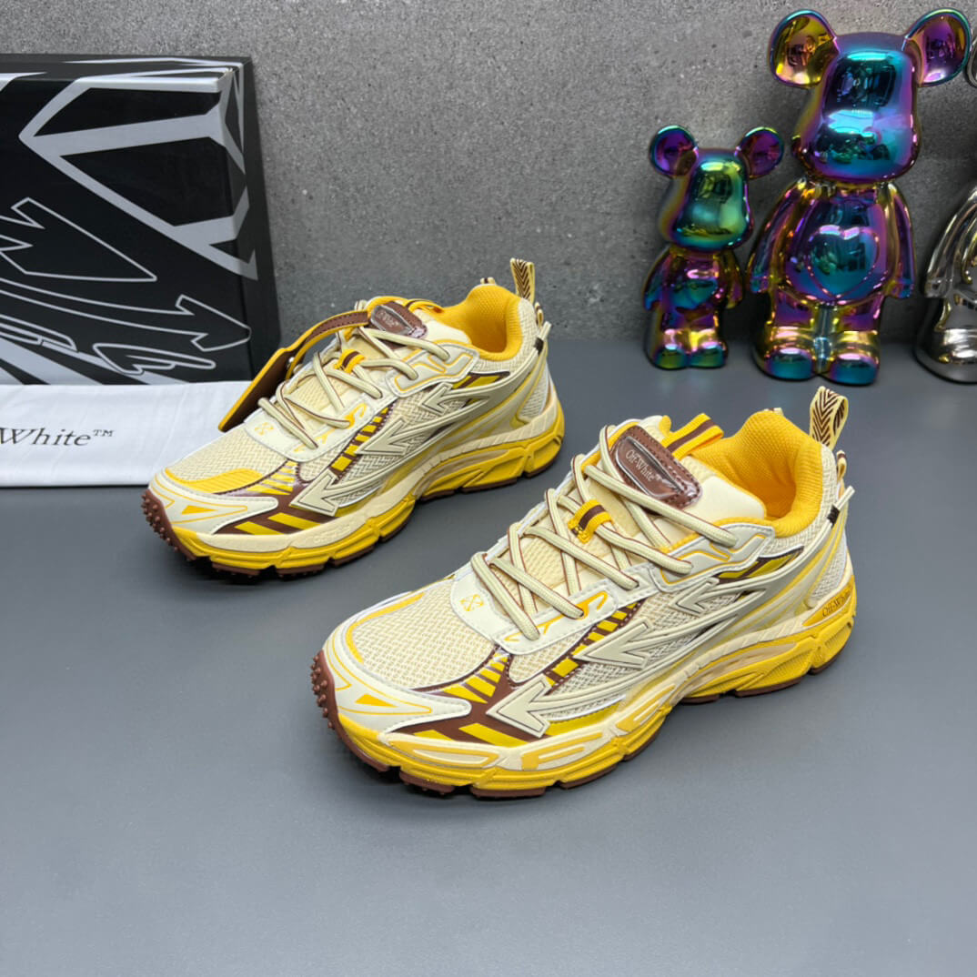 Off-White Yellow Be Right Back Sneakers – Hollo Shoe