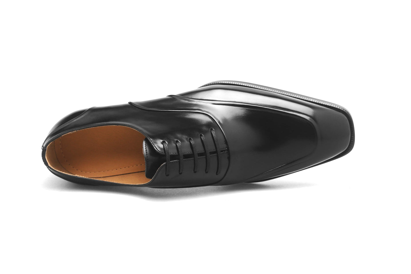 Polished Black Split Toe Apron Oxford Dress Shoes - Modern Formalwear ...