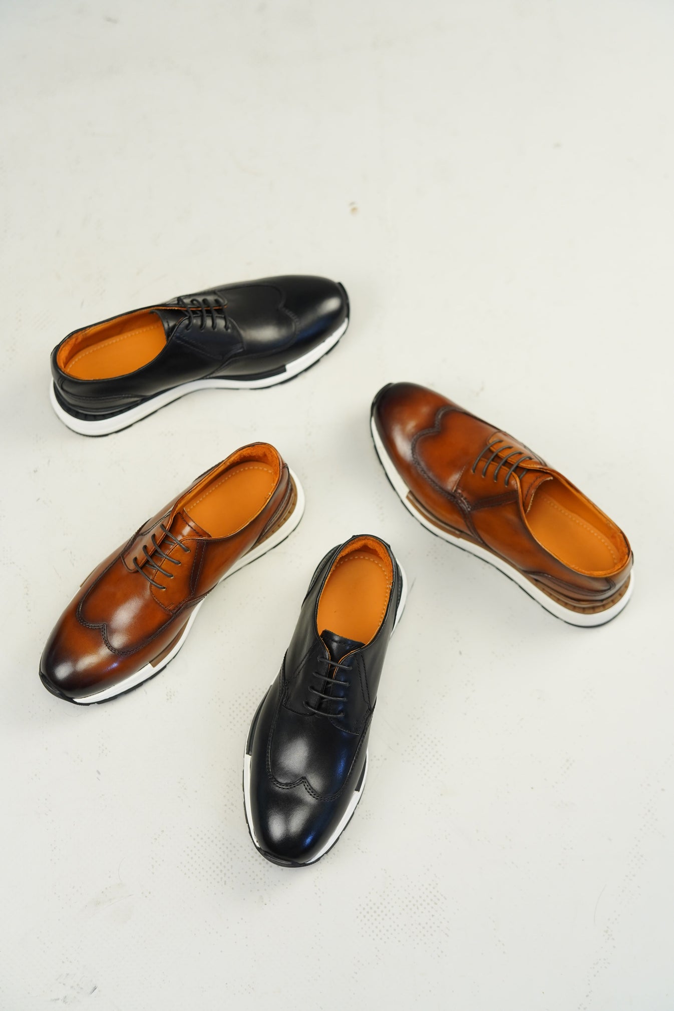 Urban Pro Tan Leather Wingtip Derby Sneakers for Men – Hollo Shoe