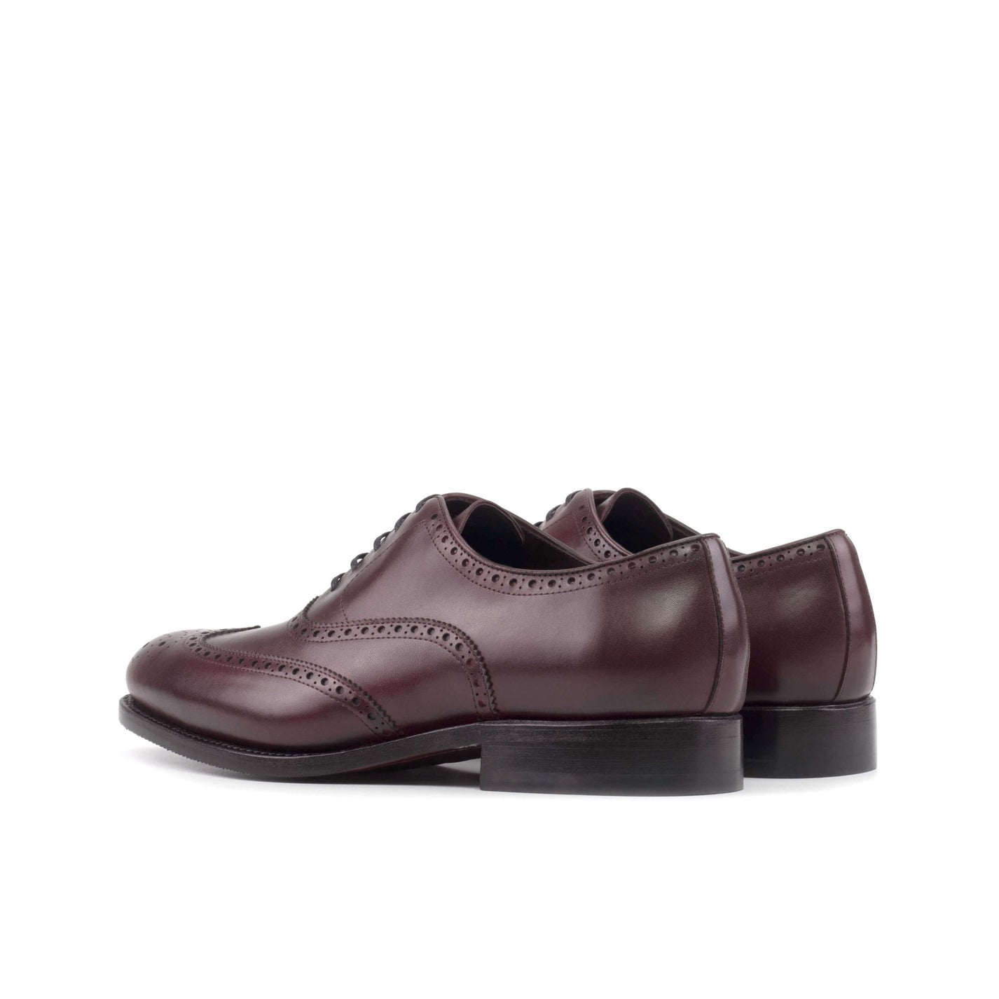Men's Bespoke Burgundy Full Brogue Oxfords - Customizable Goodyear Welt ...